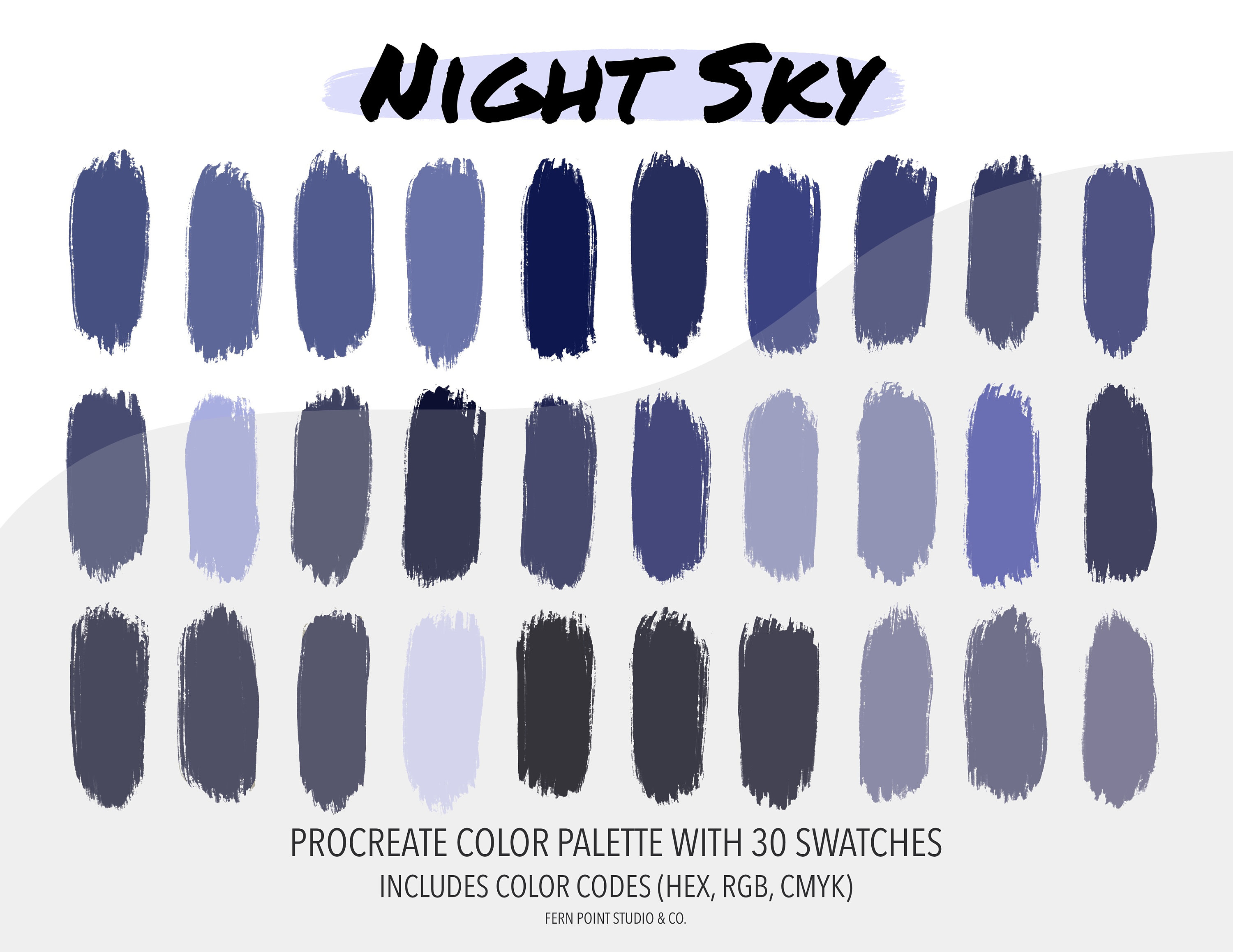 Procreate Color Palette | Night Sky | Instant Download | Digital File ...