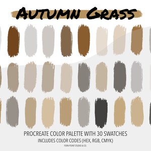 Procreate Color Palette Bundle 4 Palettes Autumn Instant Download ...