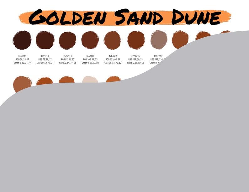 Procreate Color Palette | Golden Sand Dune | Instant Download | Digital ...