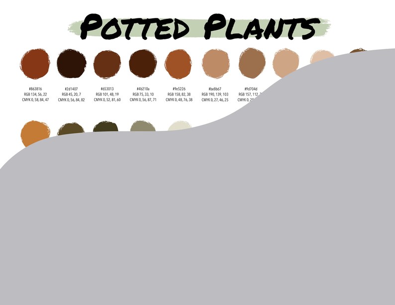 Procreate Color Palette Potted Plants Instant Download Digital File ...