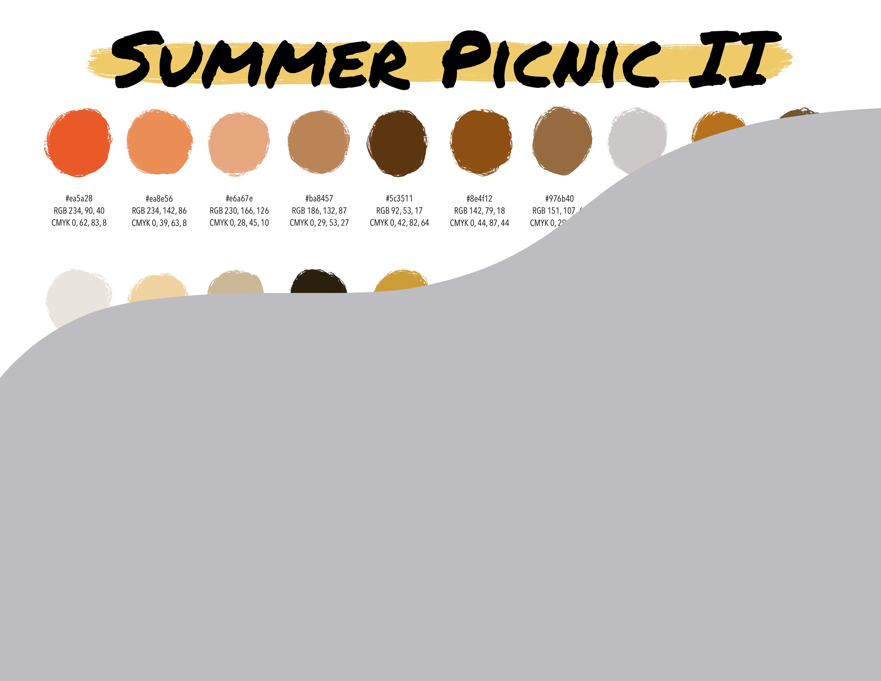 Procreate Color Palette | Summer Picnic 2 | Instant Download | Digital ...