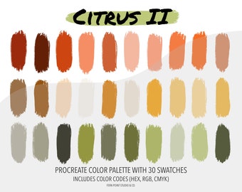 Procreate Color Palette Calico Cat Instant Download Digital File Color ...