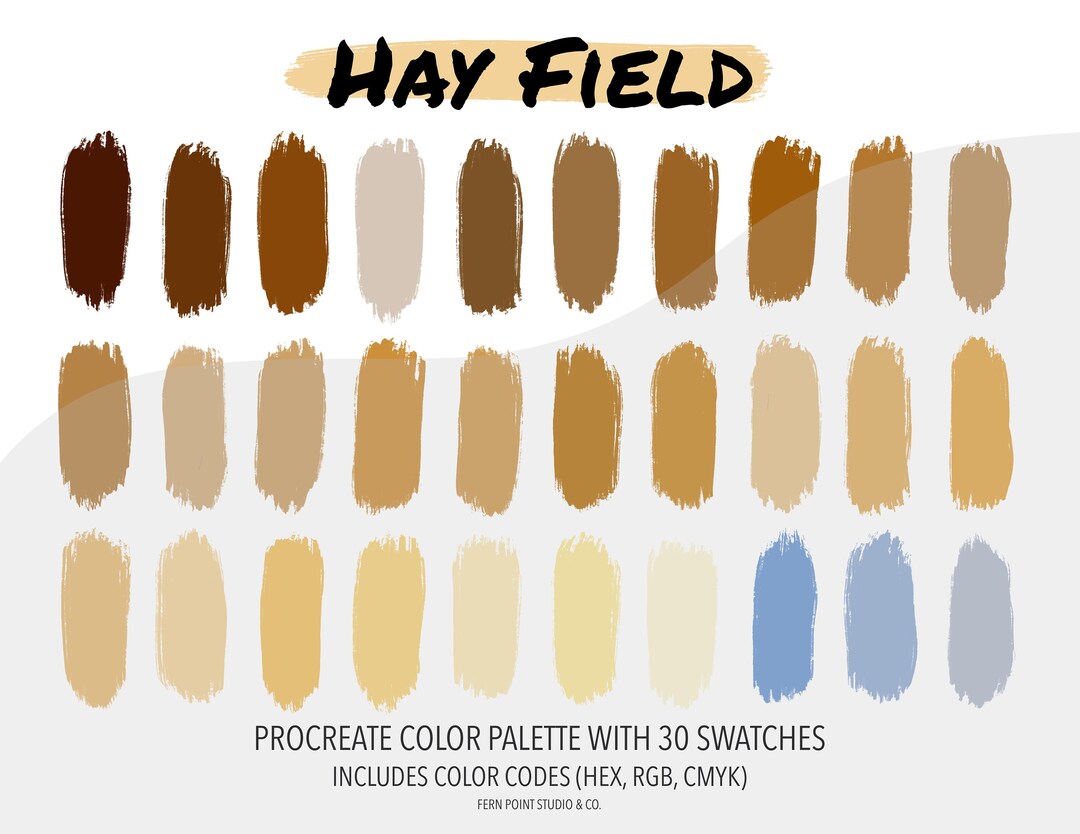 Procreate Color Palette | Hay Field | Instant Download | Digital File ...