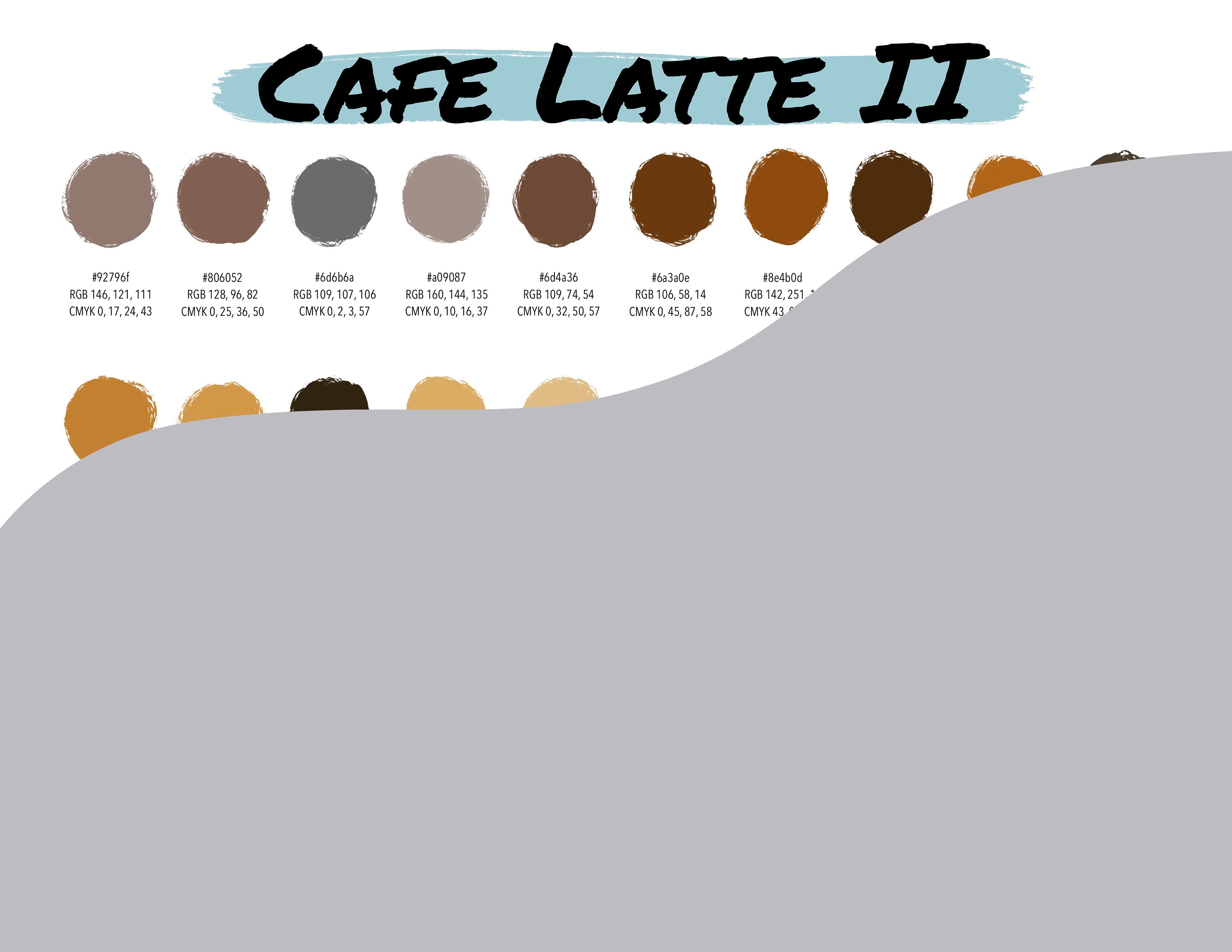 Procreate Color Palette | Cafe Latte 2 | Instant Download | Digital ...