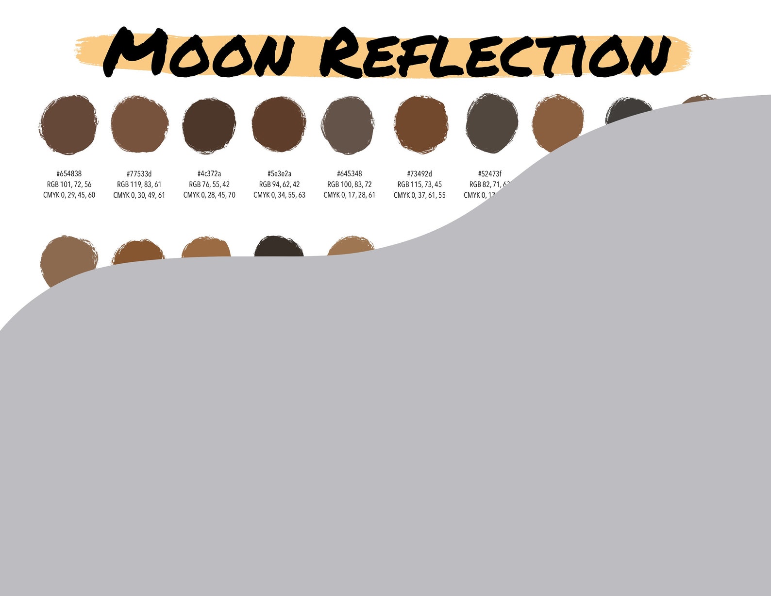 Procreate Color Palette Moon Reflection Instant Download Digital File ...