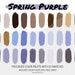 Procreate Color Palette Spring Purple Instant Download Digital File ...