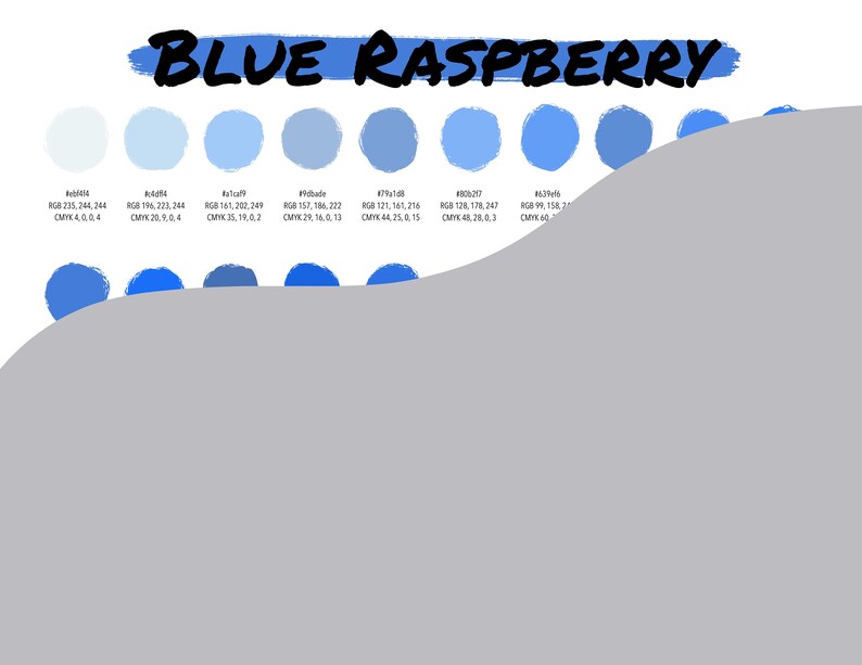 Procreate Color Palette Blue Raspberry Instant Download Digital File ...