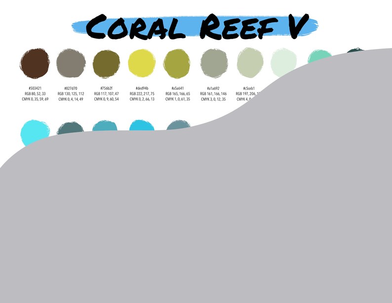 Procreate Color Palette | Coral Reef 5 | Instant Download | Digital ...
