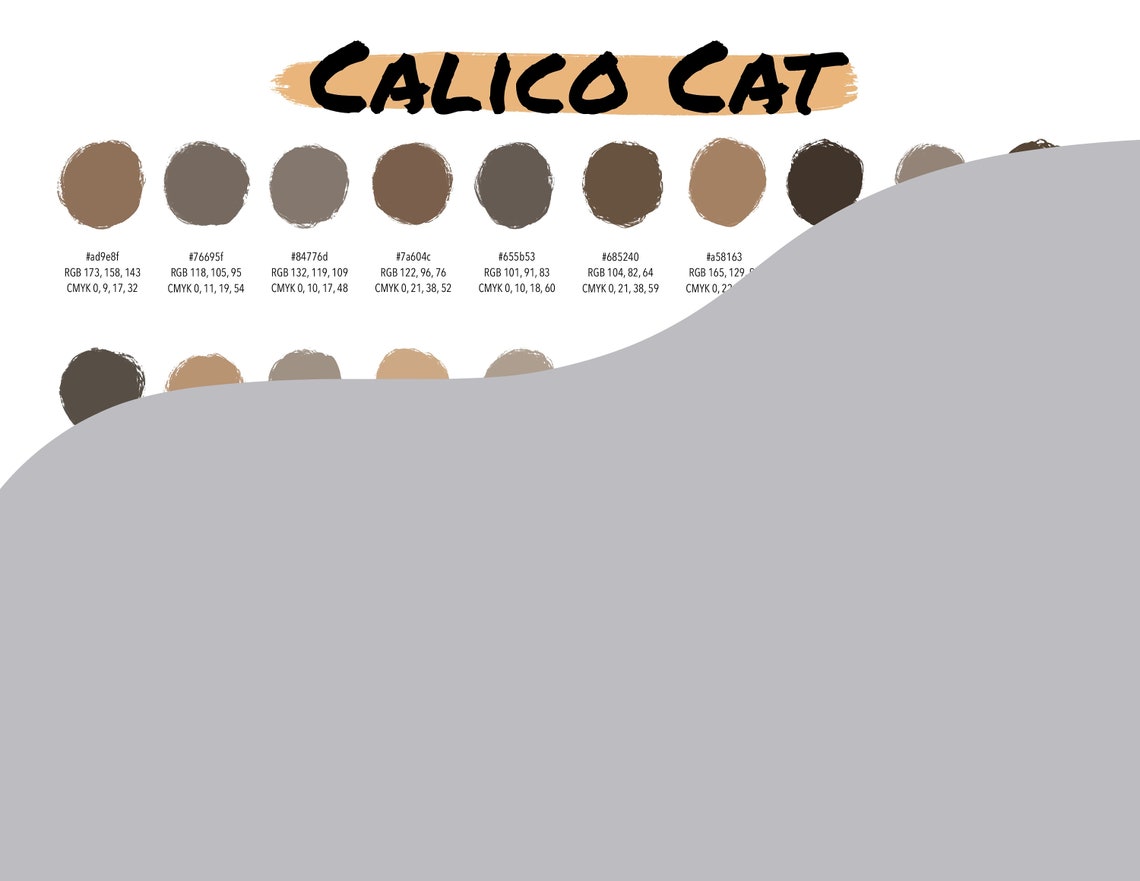 Procreate Color Palette | Calico Cat | Instant Download | Digital File ...