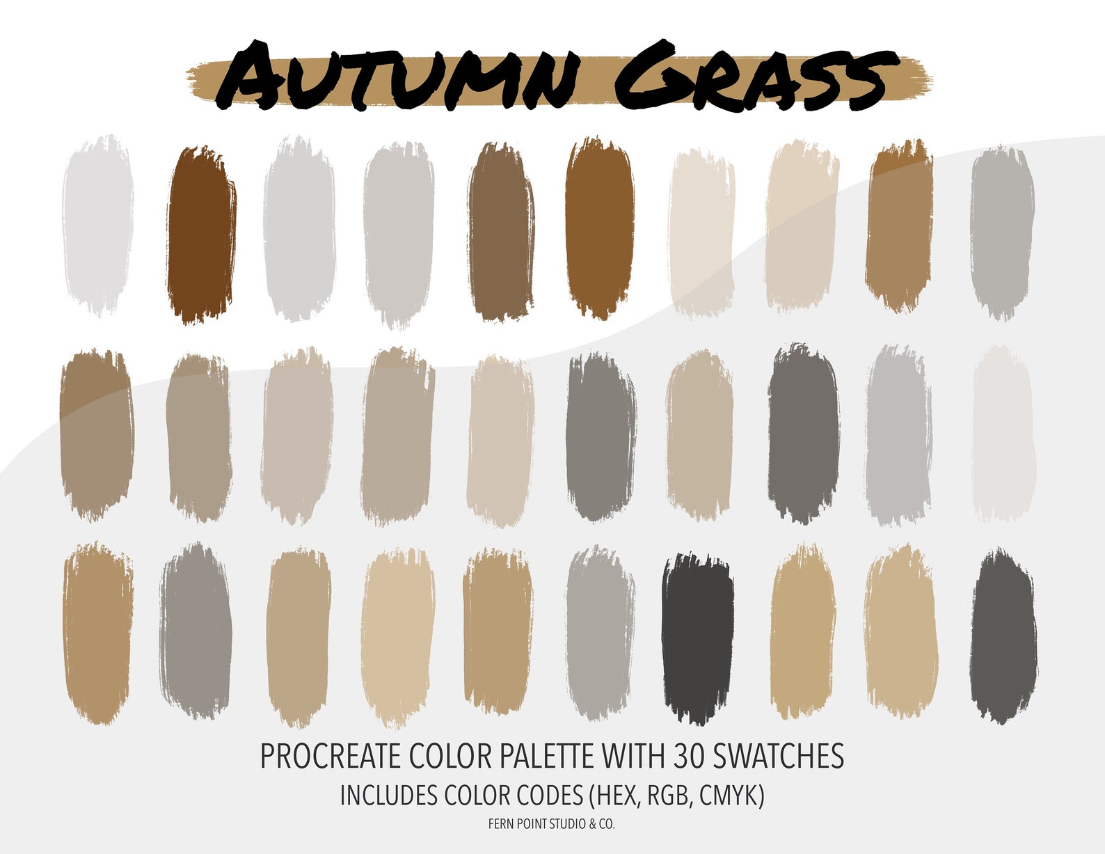 Procreate Color Palette | Autumn Grass | Instant Download | Digital ...