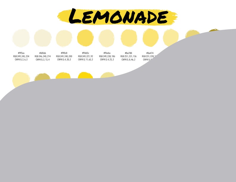 Procreate Color Palette Lemonade Instant Download Digital File Color ...