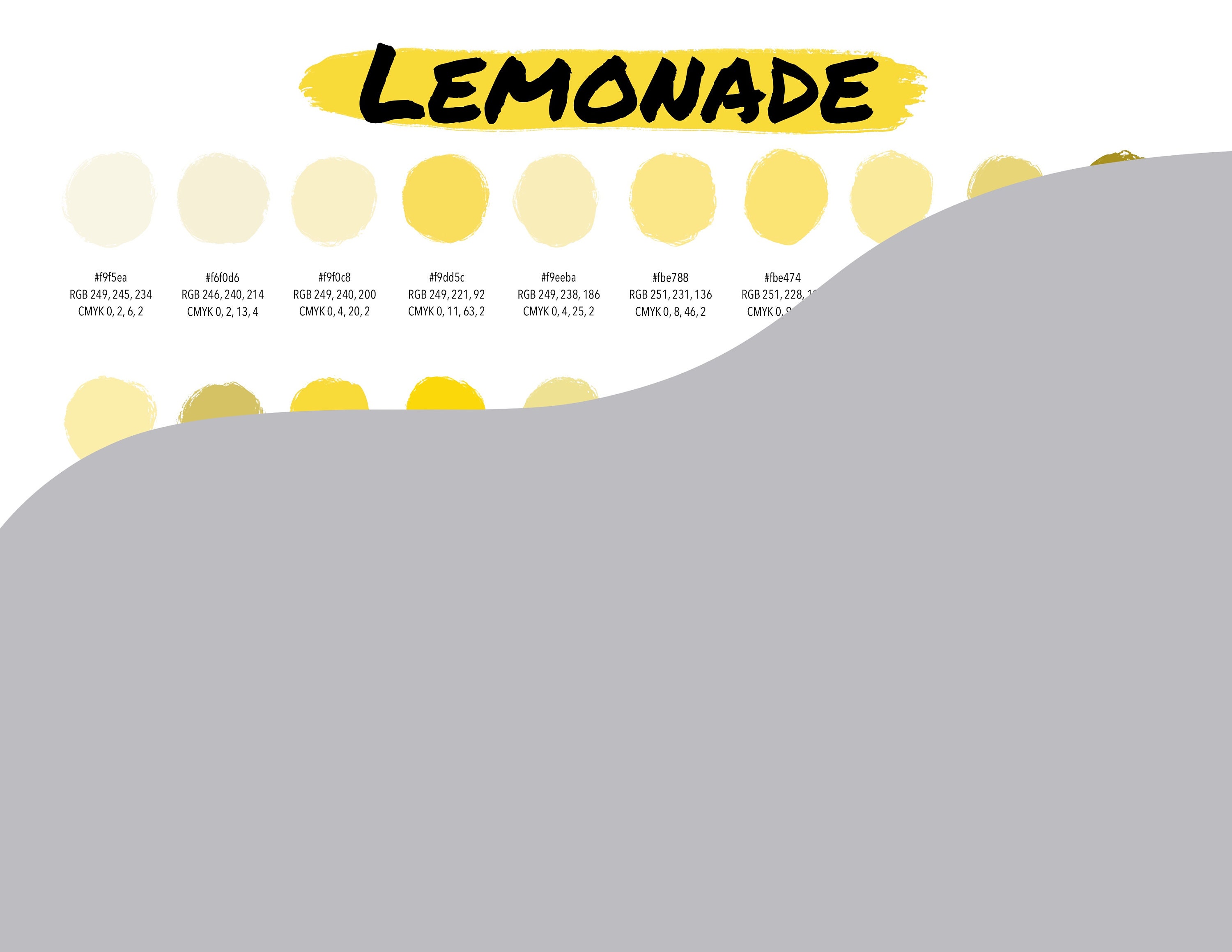 Procreate Color Palette Lemonade Instant Download Digital File Color ...
