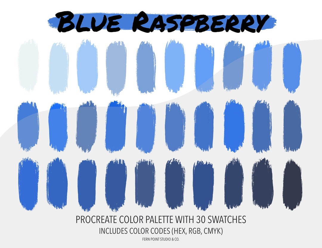 Procreate Color Palette Blue Raspberry Instant Download Digital File ...