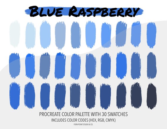 Procreate Color Palette Blue Raspberry Instant Download | Etsy