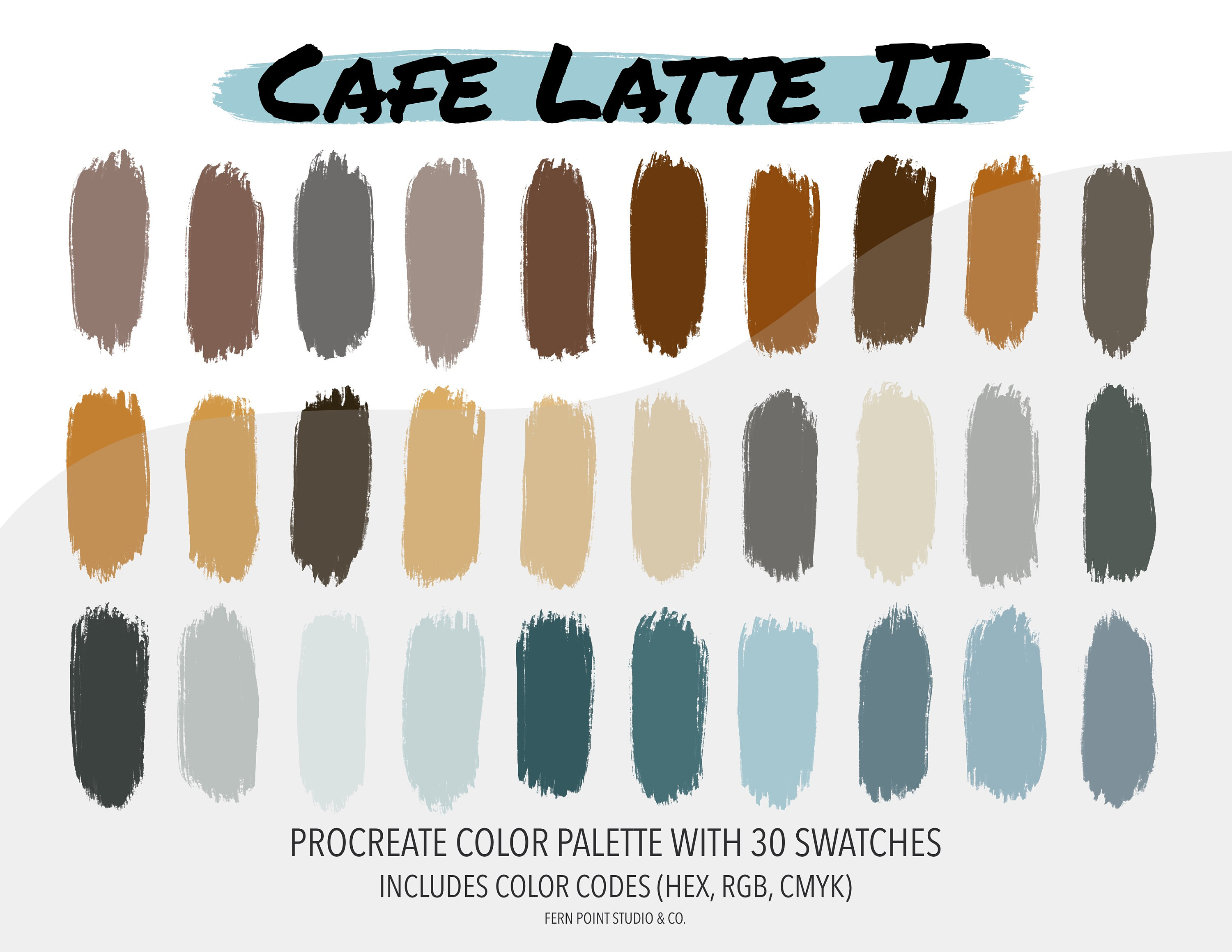 Procreate Color Palette | Cafe Latte 2 | Instant Download | Digital ...