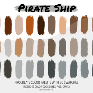 Procreate Color Palette Pirate Ship Instant Download - Etsy