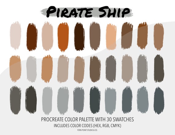 Procreate Color Palette Pirate Ship Instant Download - Etsy