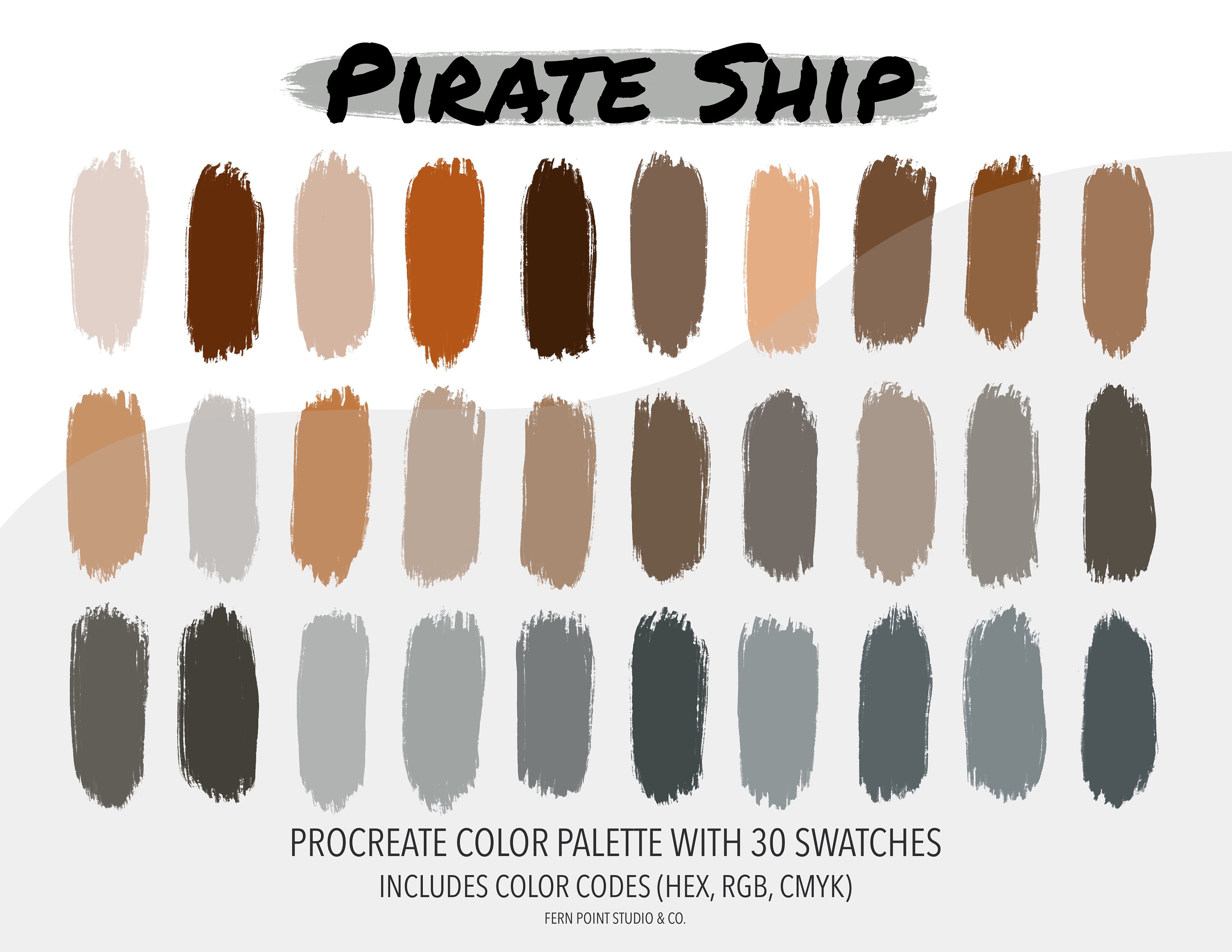 Procreate Color Palette Pirate Ship Instant Download - Etsy
