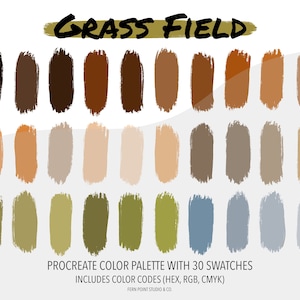 Procreate Color Palette | Grass Field | Instant Download | Digital File ...