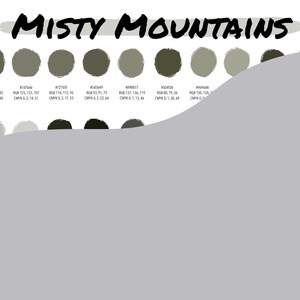Procreate Color Palette | Misty Mountains | Instant Download | Digital ...