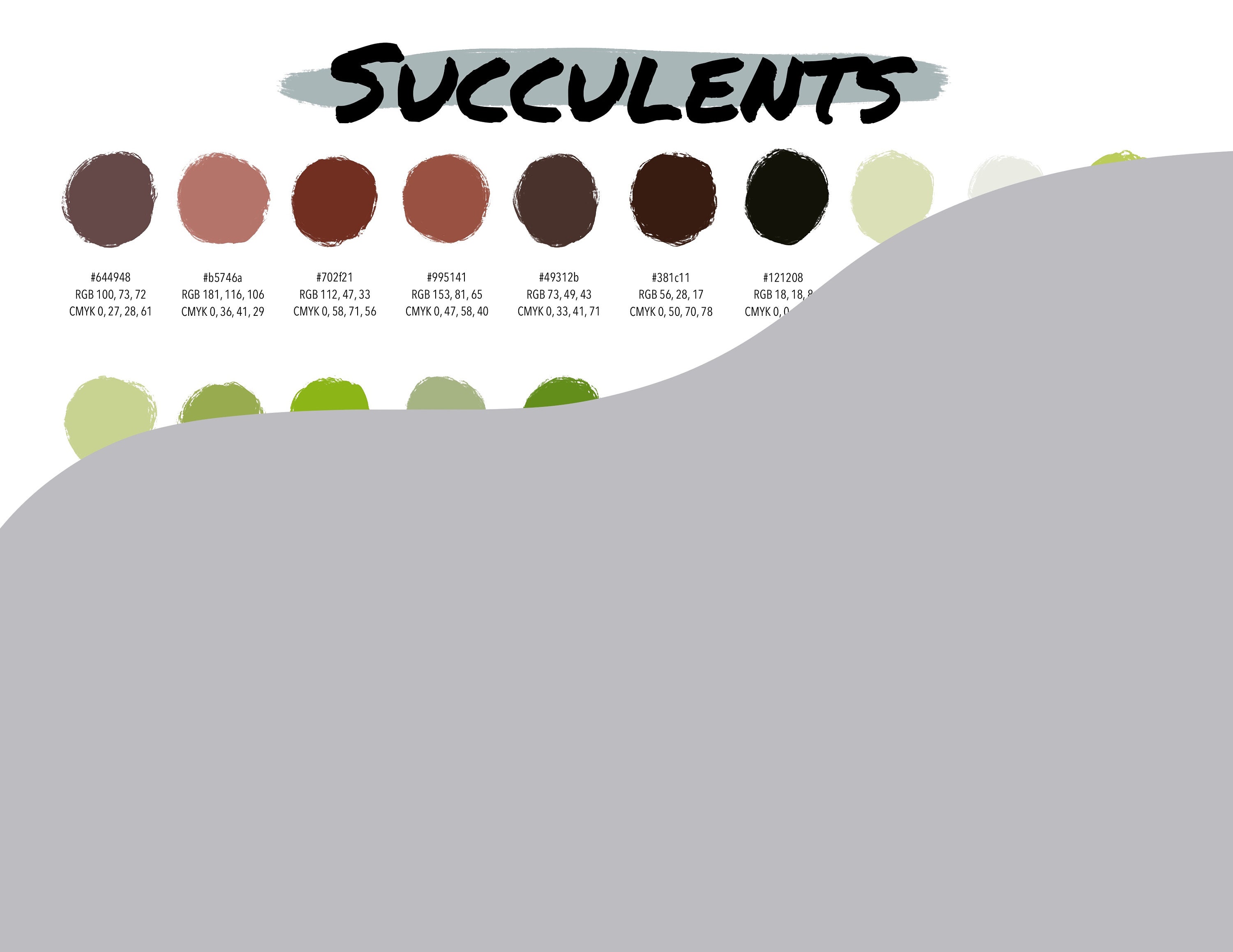 Procreate Color Palette | Succulents | Instant Download | Digital File ...