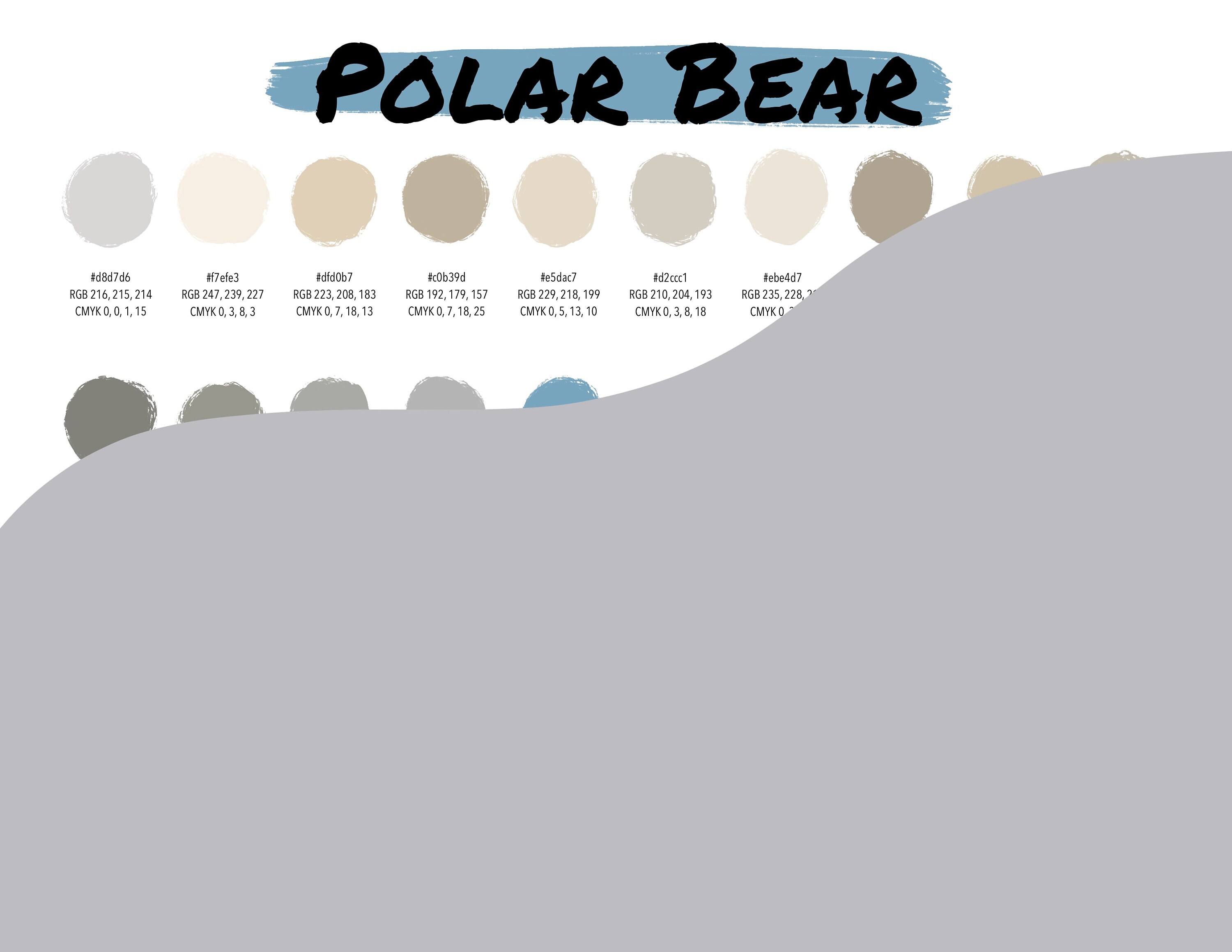 Procreate Color Palette Polar Bear Instant Download Digital File Color ...