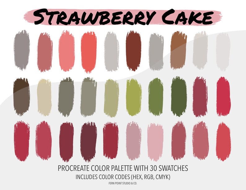 Procreate Color Palette Bundle 4 Palettes Cake Instant Etsy