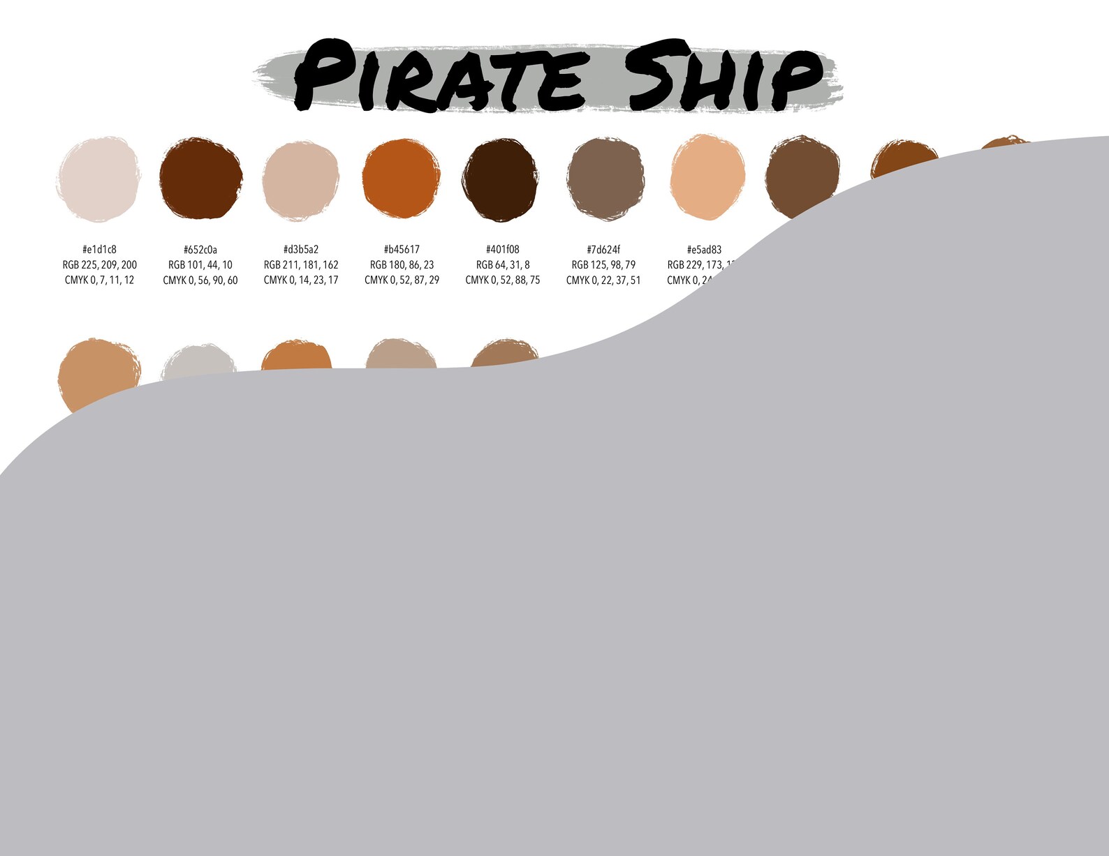 Procreate Color Palette Pirate Ship Instant Download - Etsy