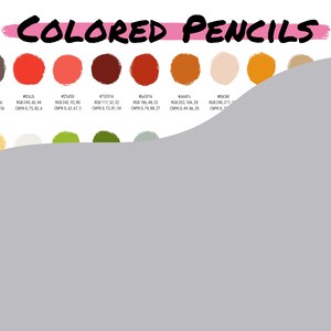 Procreate Color Palette | Colored Pencils | Instant Download | Digital ...