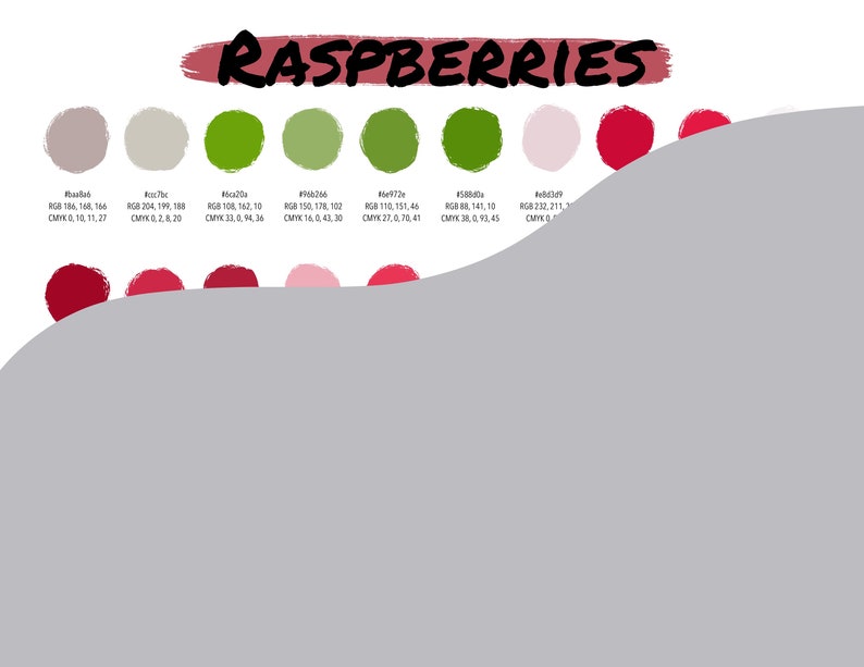 Procreate Color Palette | Raspberries | Instant Download | Digital File ...