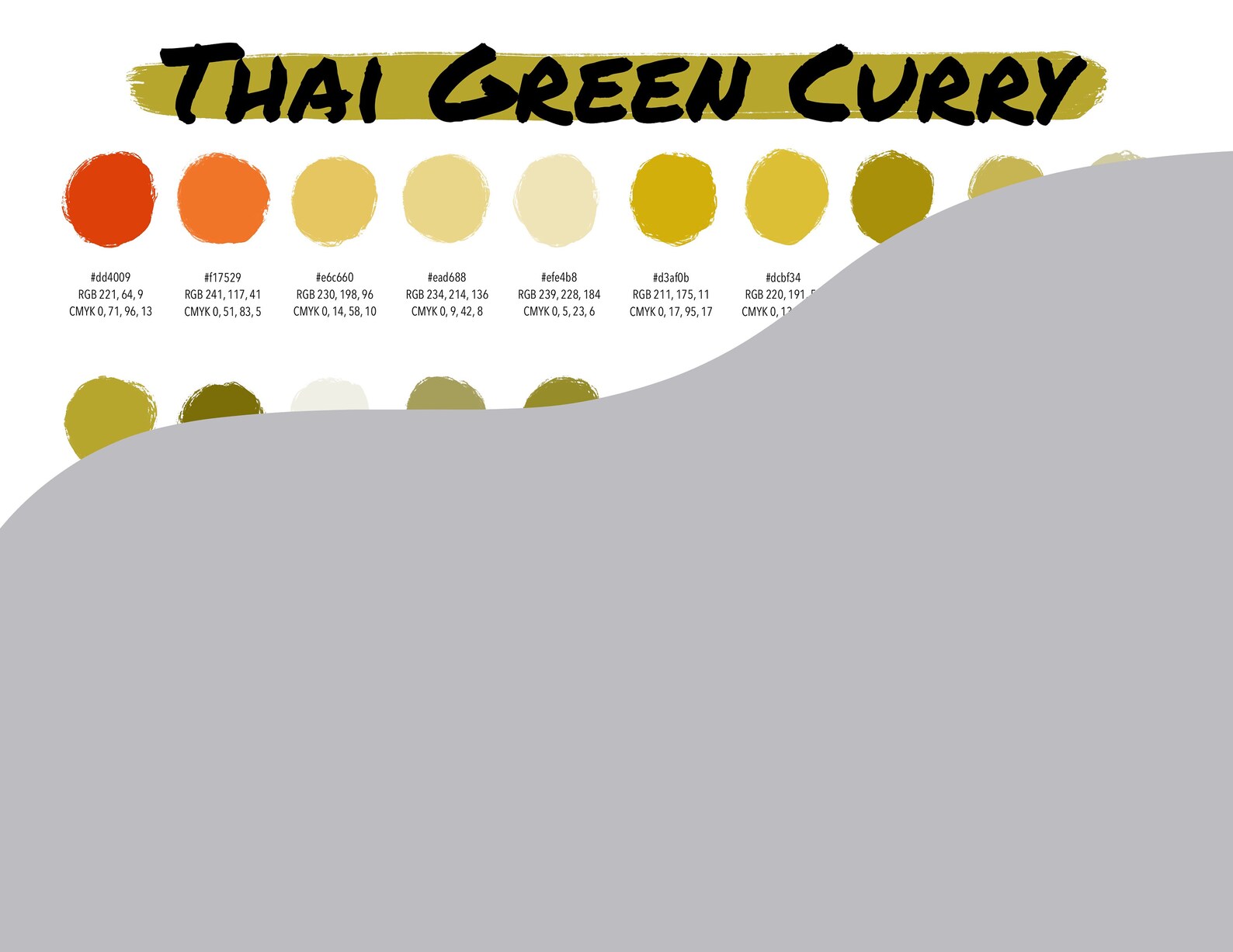Procreate Color Palette | Thai Green Curry | Instant Download | Digital ...