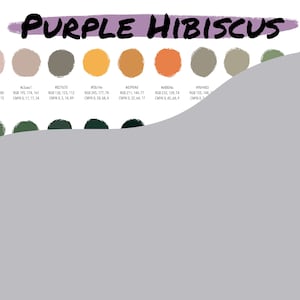 Procreate Color Palette | Purple Hibiscus | Instant Download | Digital ...