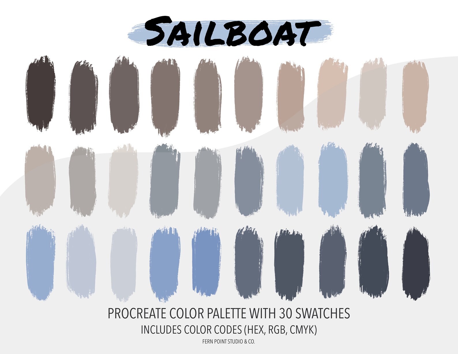 Procreate Color Palette | Sailboat | Instant Download | Digital File ...