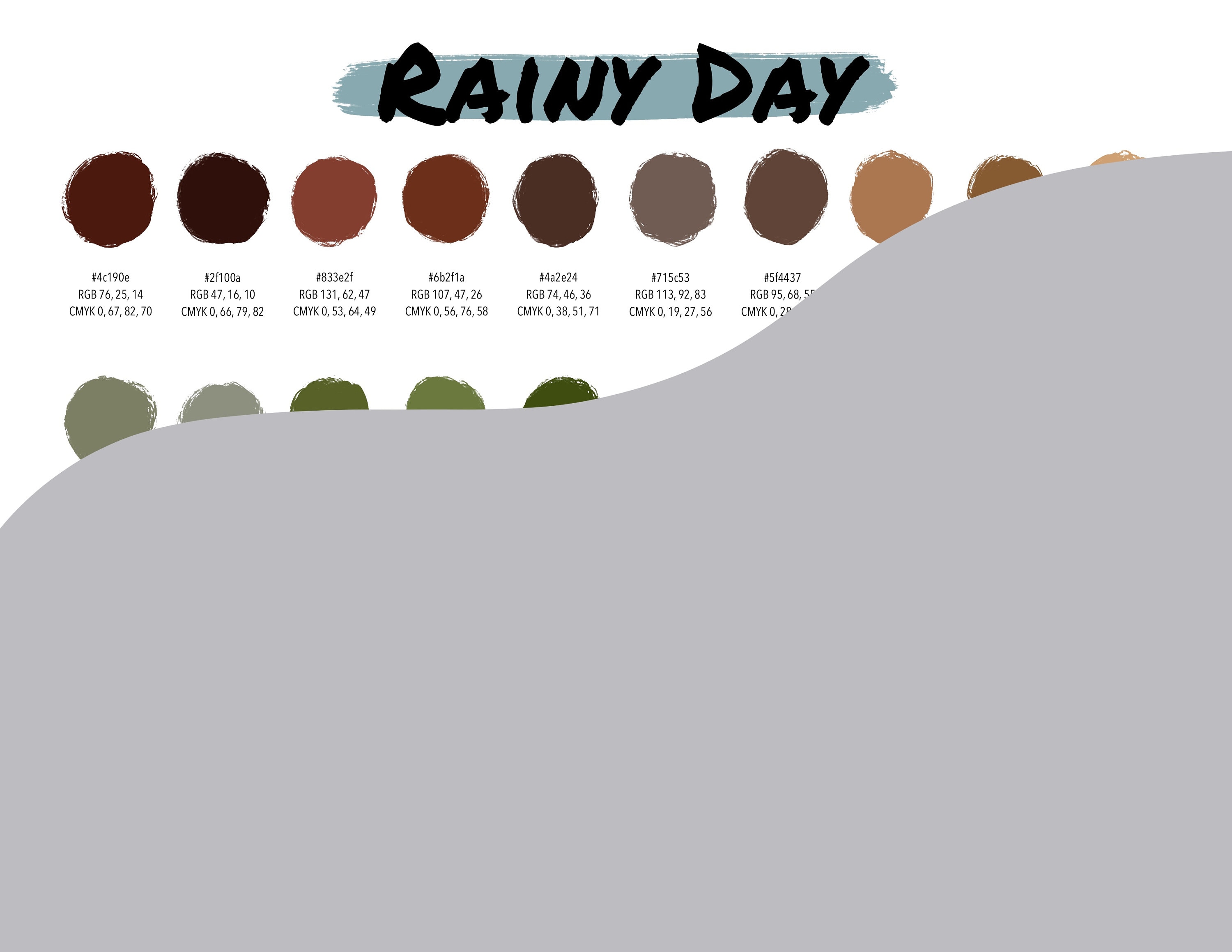 Procreate Color Palette Rainy Day Instant Download Digital File Color ...