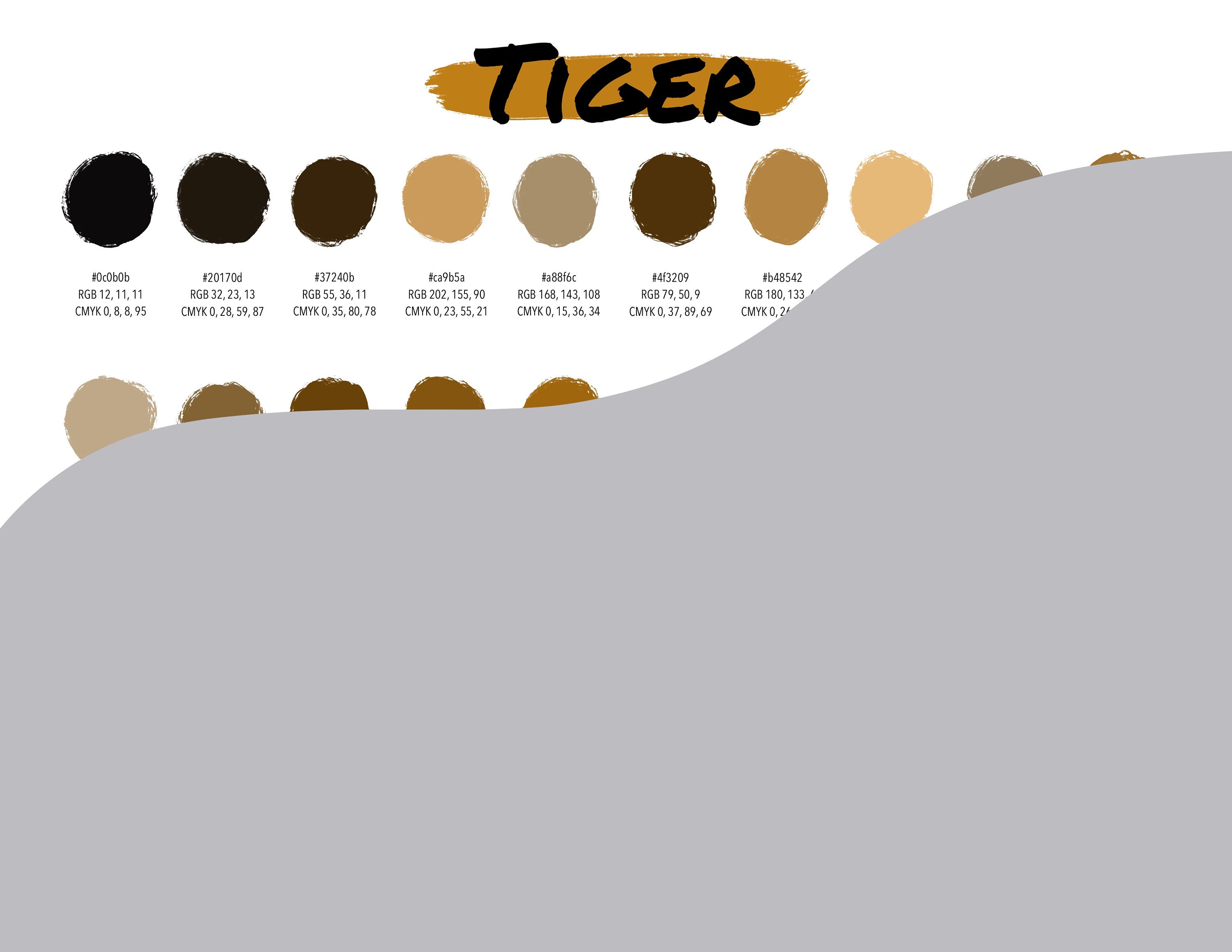 Procreate Color Palette | Tiger | Instant Download | Digital File ...