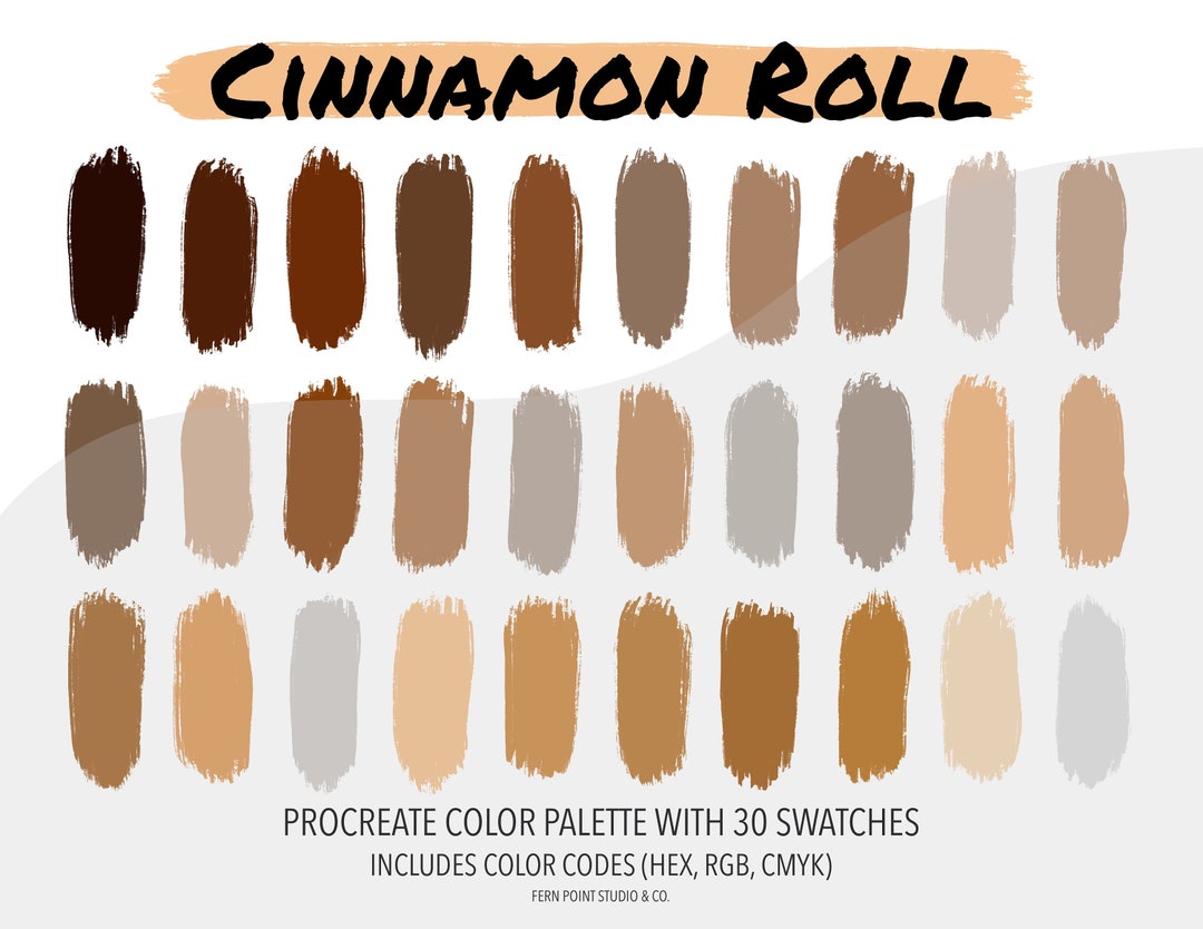 Procreate Color Palette Cinnamon Roll Instant Download - Etsy