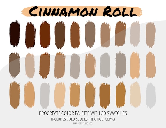 Procreate Color Palette Cinnamon Roll Instant Download | Etsy