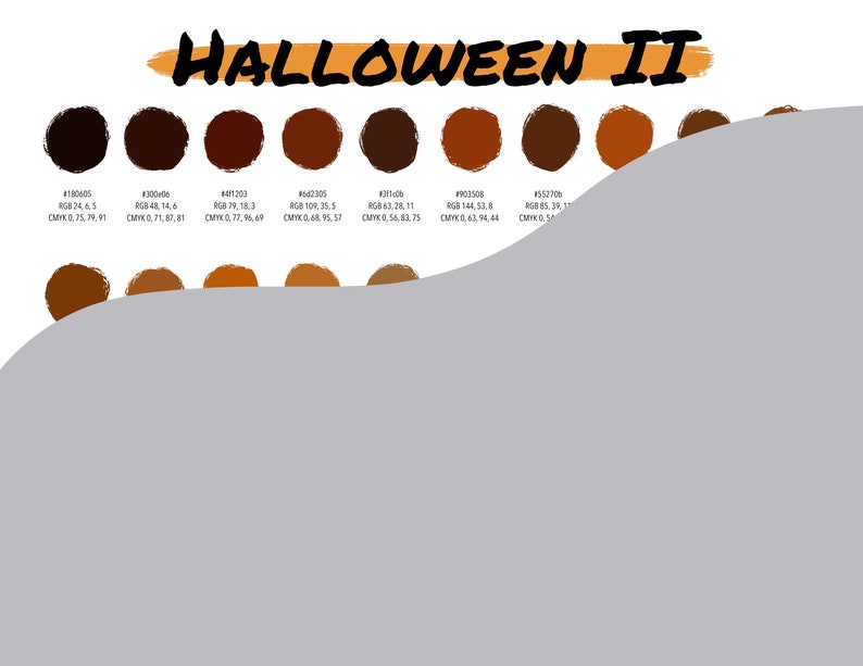 Procreate Color Palette | Halloween 2 | Instant Download | Digital File ...