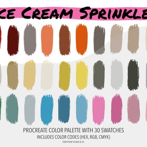 Procreate Color Palette | Ice Cream Sprinkles | Instant Download ...
