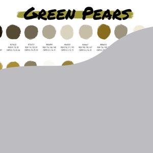 Procreate Color Palette | Green Pears | Instant Download | Digital File ...