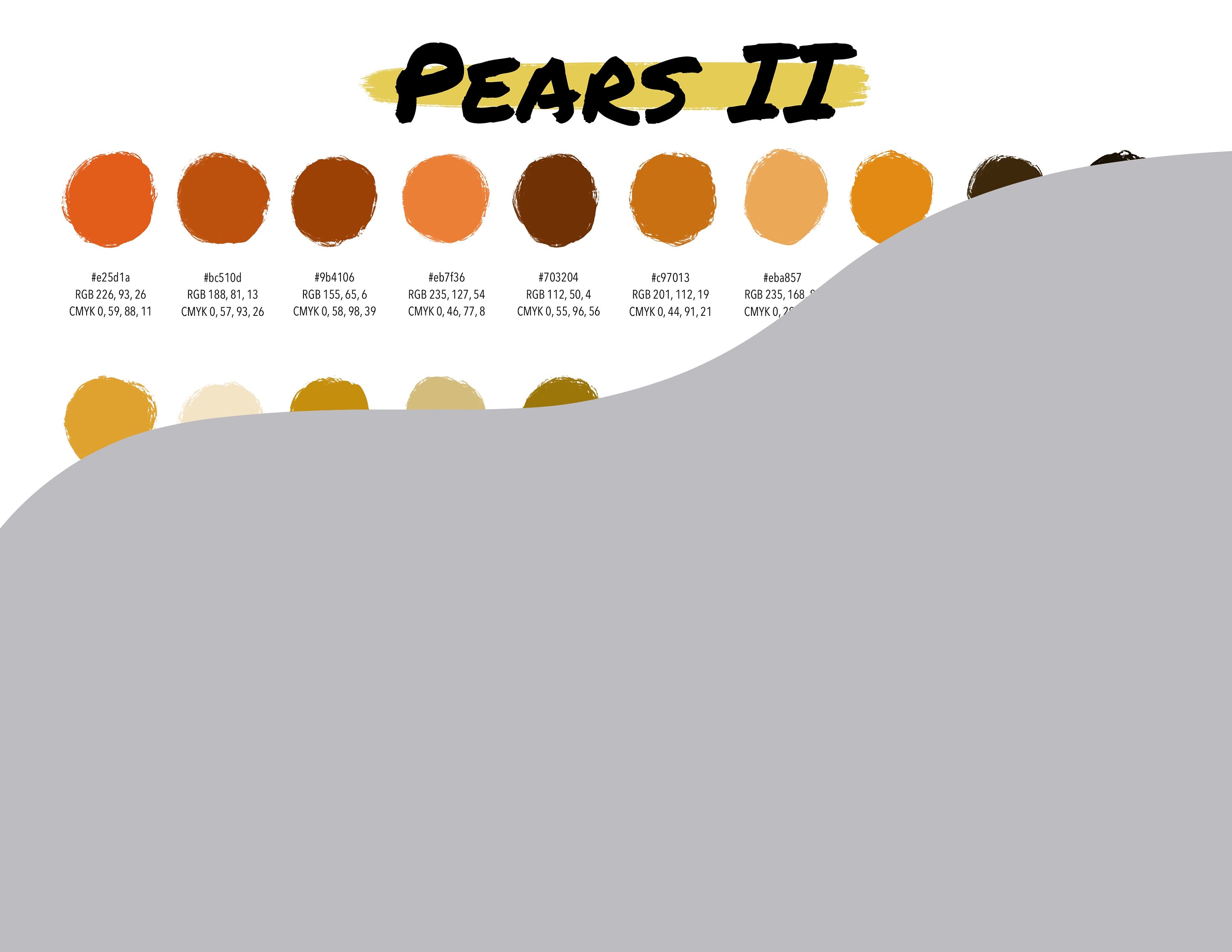 Procreate Color Palette Pears 2 Instant Download Digital File Color ...