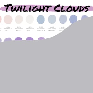 Procreate Color Palette | Twilight Clouds | Instant Download | Digital ...