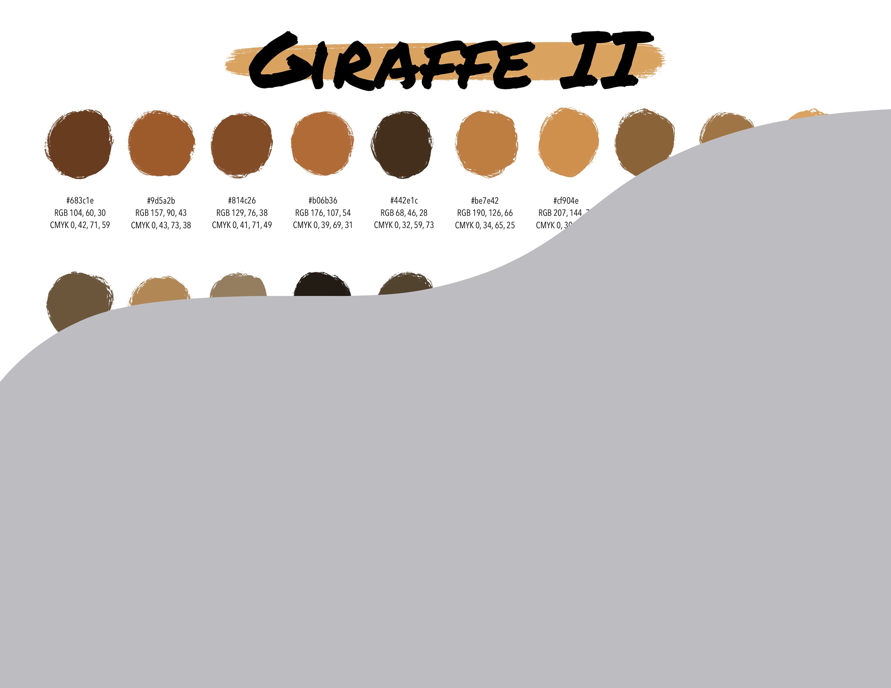 Procreate Color Palette Giraffe 2 Instant Download Digital File Color ...