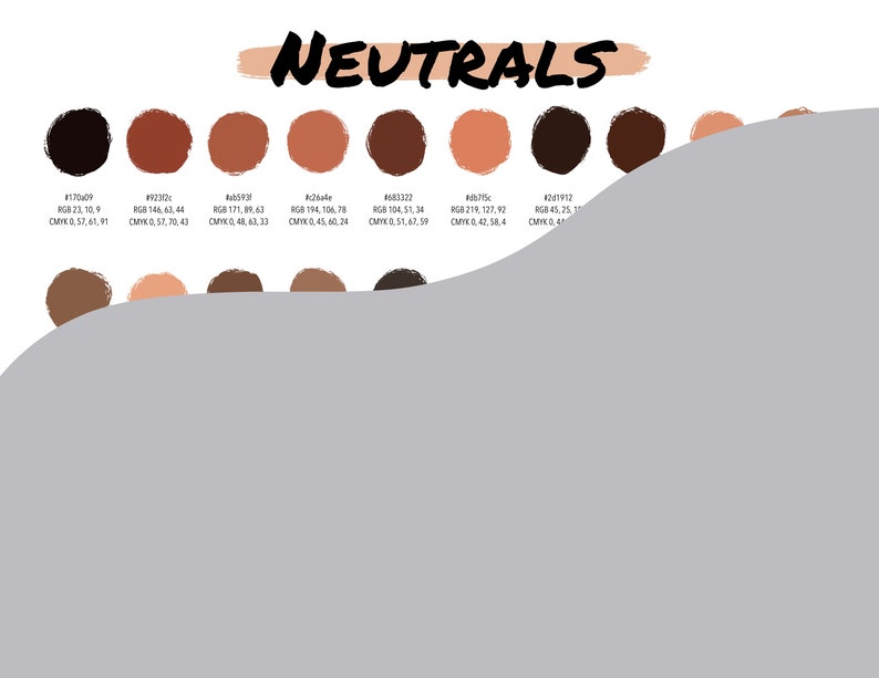 Procreate Color Palette | Neutrals 3 | Instant Download | Digital File ...