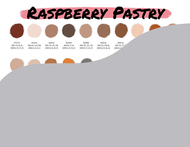 Procreate Color Palette | Raspberry Pastry | Instant Download | Digital ...