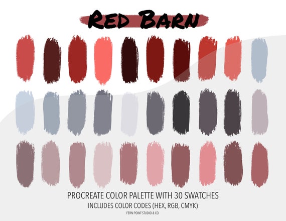 Procreate Color Palette Red Barn Instant Download - Etsy