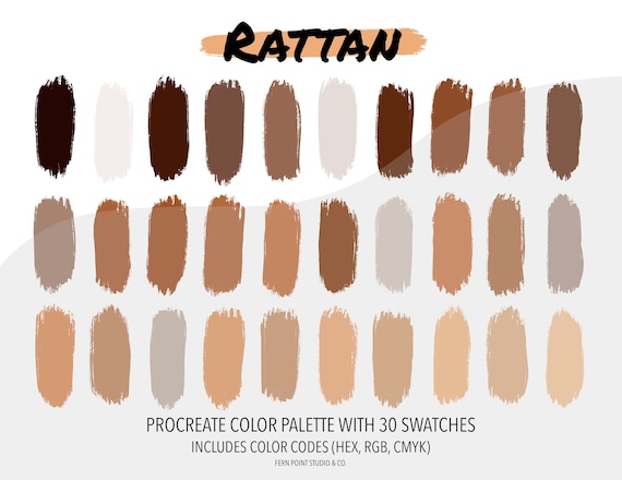 Procreate Color Palette Rattan Instant Download Digital - Etsy