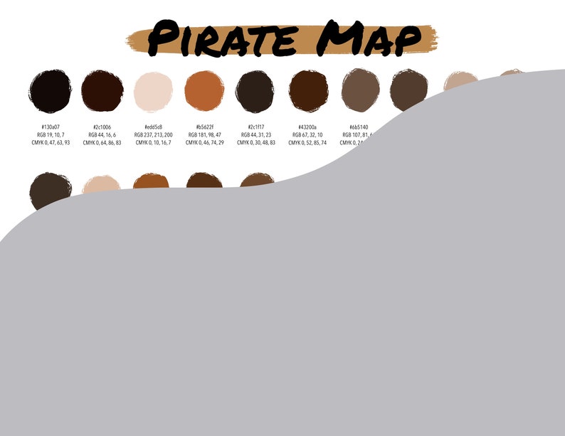 Procreate Color Palette | Pirate Map | Instant Download | Digital File ...