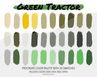 Dark Forest Procreate Color Palette Green Teal Grey Gothic - Etsy