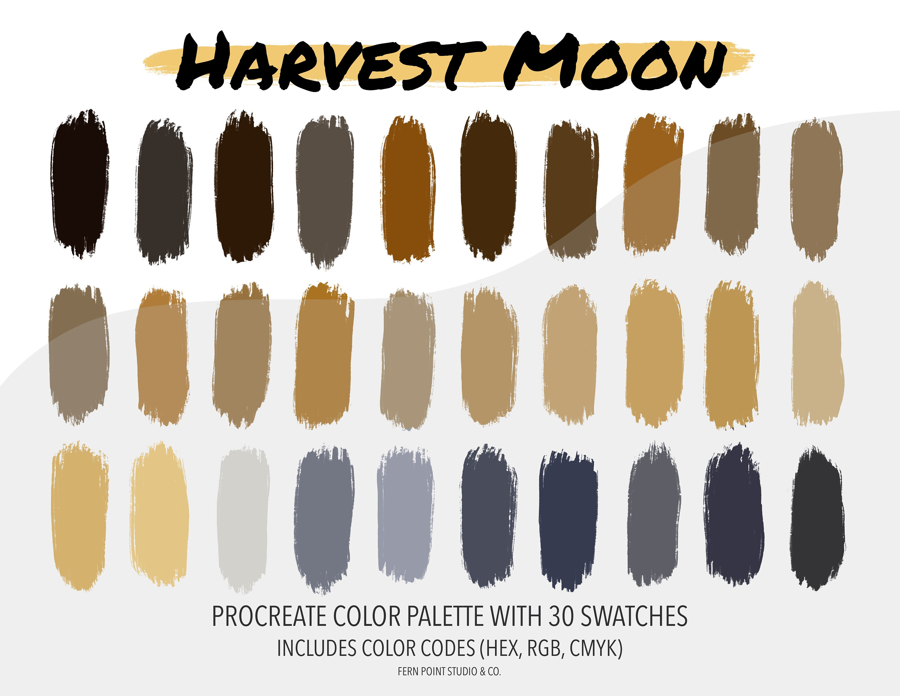 Procreate Color Palette | Harvest Moon | Instant Download | Digital ...